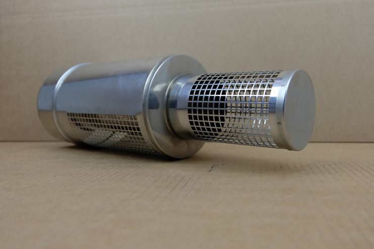 Concentrisch rookkanaal RVS, diameter Ø130-200, horizontaal eindstuk