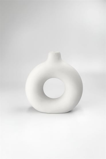 Mona vaas van keramiek biscuit | Moderne decoratieve vaas
